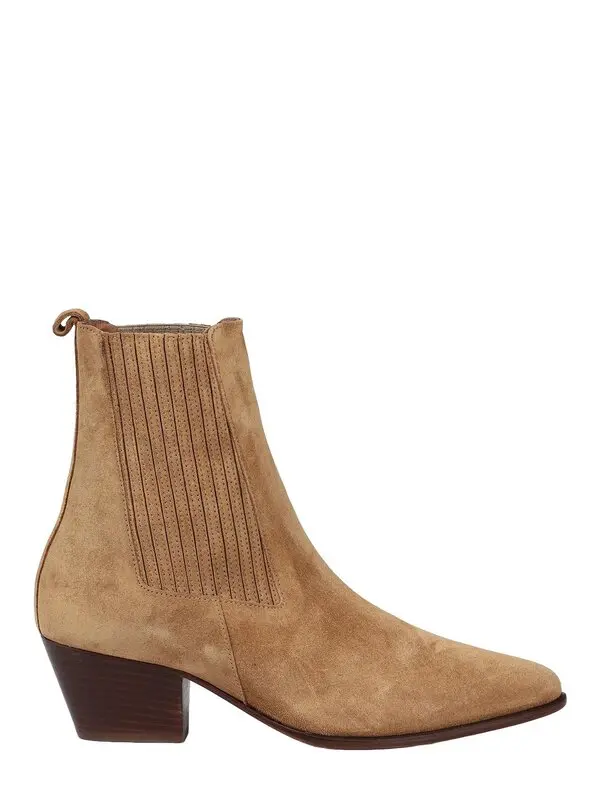 Sandro Suede Ankle Boots - Sand