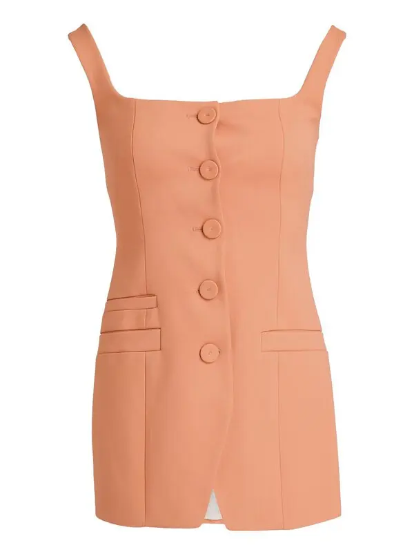 Another Tomorrow Crepe Top - Peach