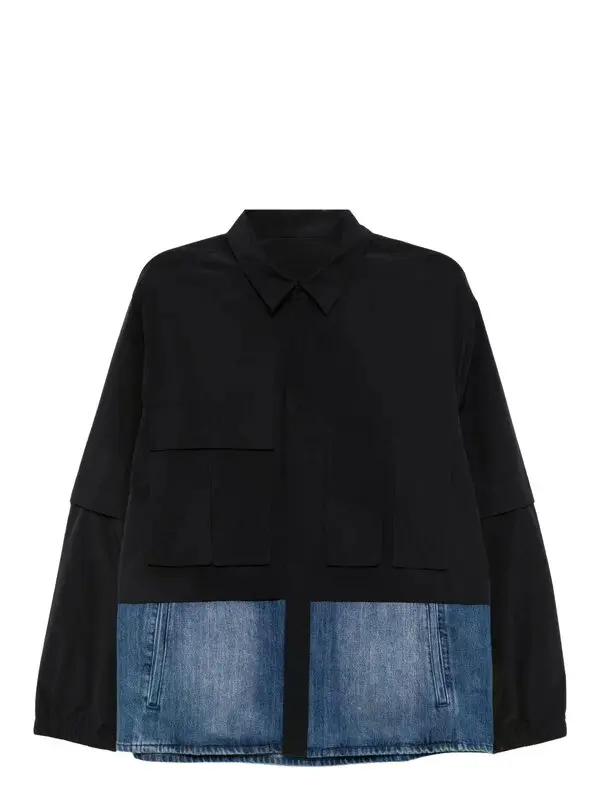 CROQUIS Panelled Long-sleeve Jacket - Black