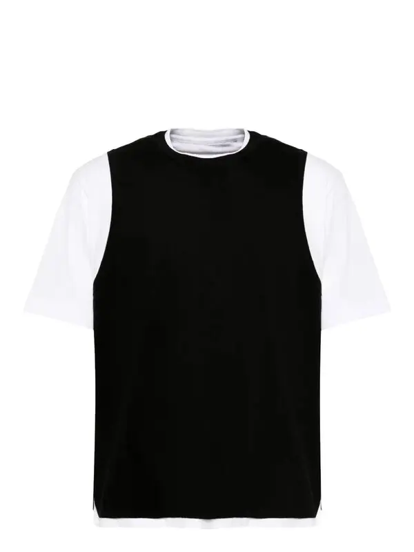 CROQUIS Panelled T-shirt - Black
