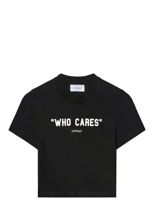Off-White Who Cares" T-shirt - Black