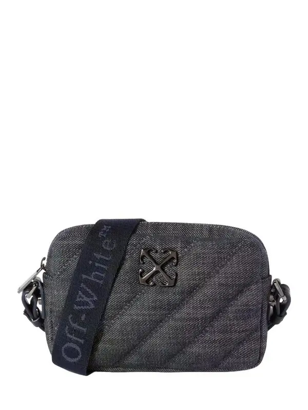 Off-White Small Quilted Denim Shoulder Bag - Blue