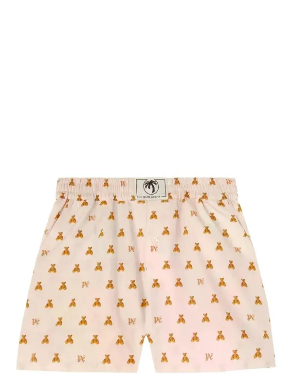 Palm Angels Mini Bear Monogram Shorts - Pink