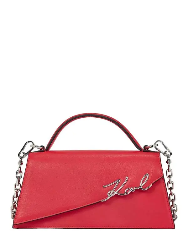 Karl Lagerfeld Signature Crossbody Bag - Red