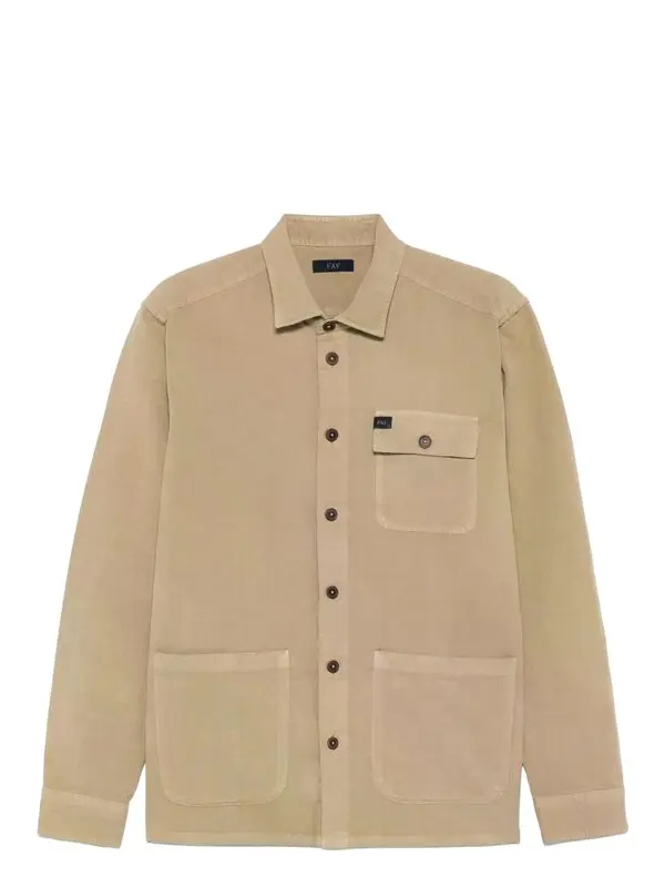 FAY Button-up Overshirt - Neutrals