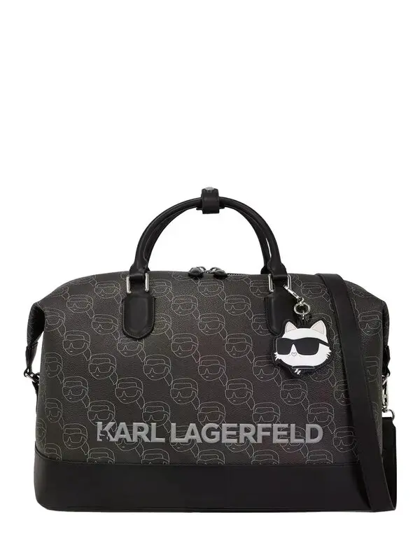 Karl Lagerfeld Ikon Monogram Tote Bag - Brown