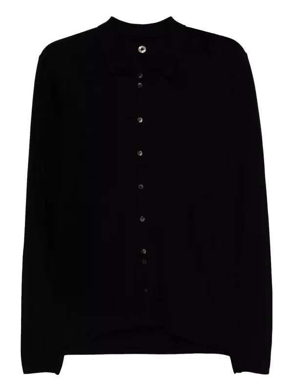 LABEL UNDER CONSTRUCTION Knitted Long Sleeve Shirt - Black