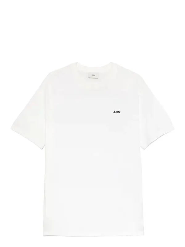 AUTRY Logo-embroidered T-shirt - White