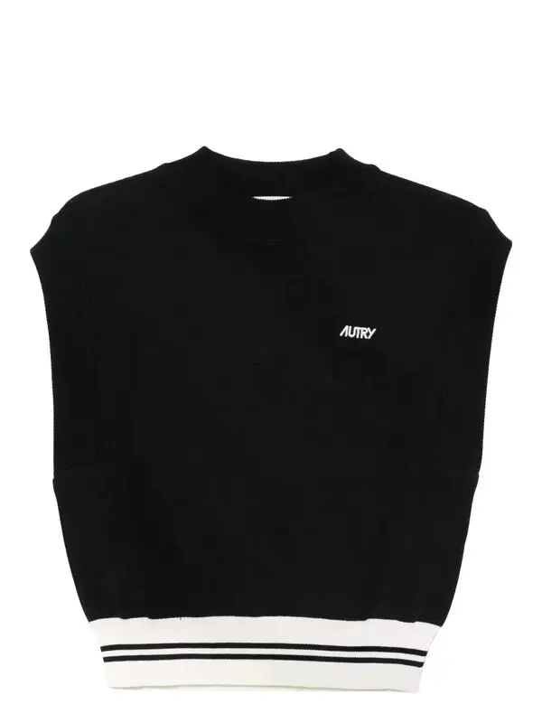 AUTRY Crew-neck Vest - Black