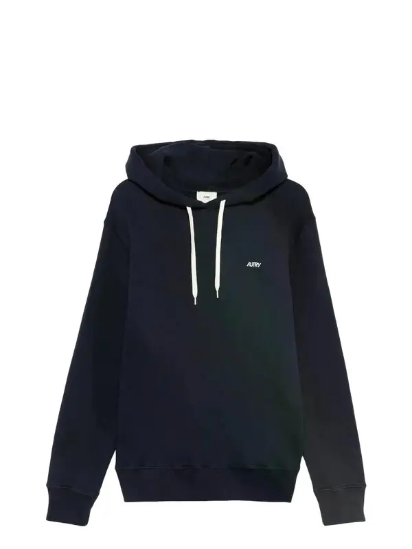 AUTRY Logo-embroidered Hoodie - Blue