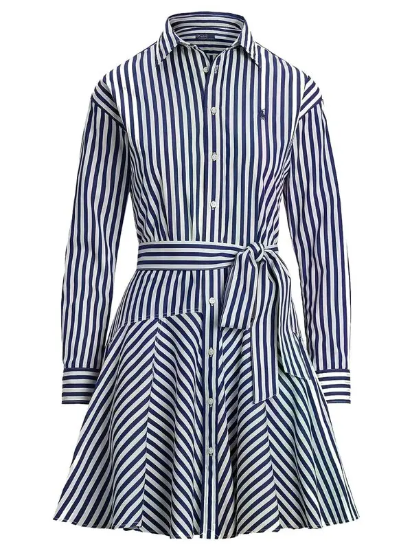 Polo Ralph Lauren Striped Panelled Mini Dress - Blue