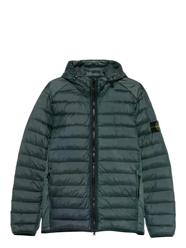 Stone Island Hooded Puffer Jacket - Green