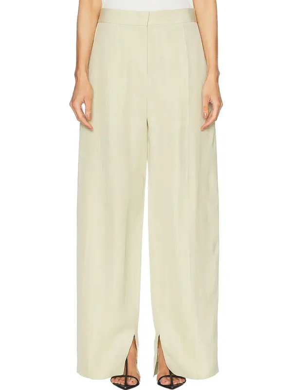 JIL SANDER Wide Leg Trouser - Lemon Green