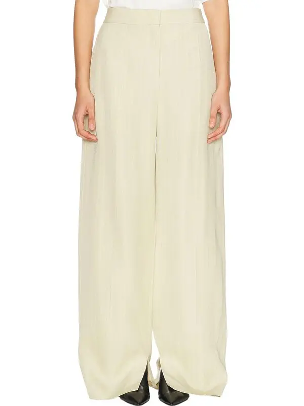 JIL SANDER Wide Leg Trouser - Lemon Green