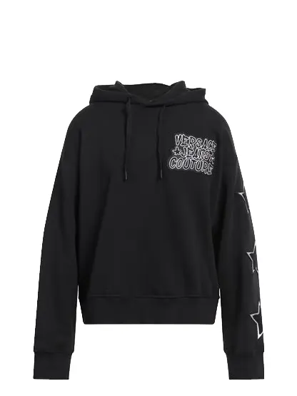 Versace Cotton Blend Hooded Sweatshirt - Black