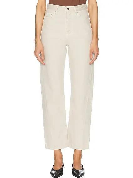 TOTEME Twisted Seam Full Length Straight Leg Jeans - Smoke
