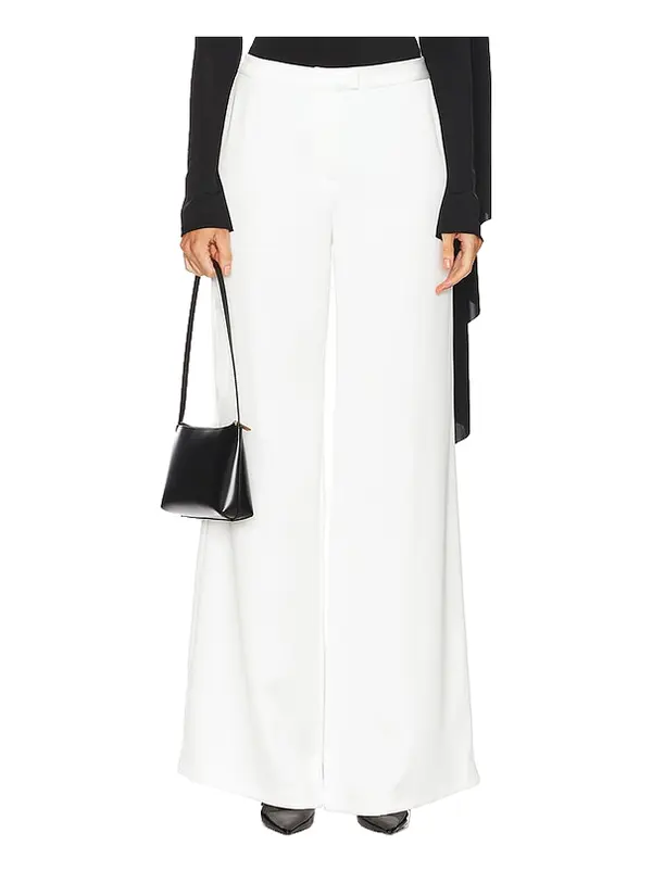 CEREN OCAK Wide Leg Pant - White
