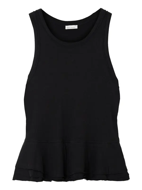 Skin Elle Organic Pima Cotton Tank - Black