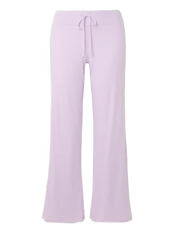 Skin Essie Organic Pima Cotton-jersey Pants - Purple