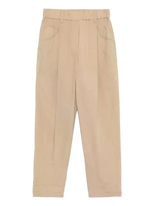 Brunello Cucinelli Cotton Trousers - Brown