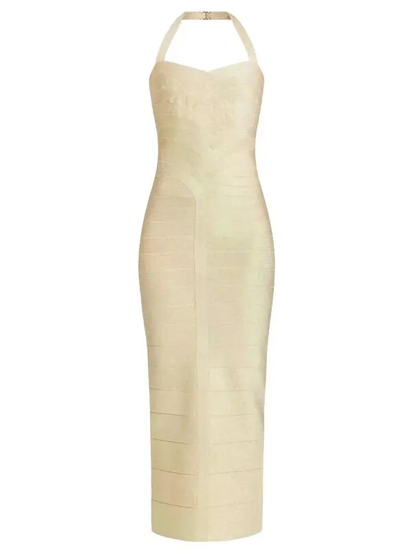Herve Leger Metallic Iris Dress - Neutrals