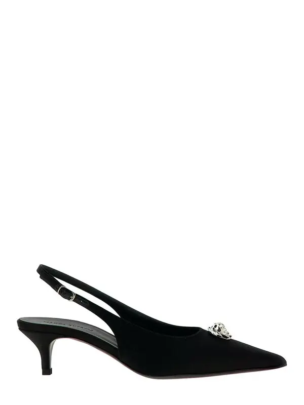 Magda Butrym 45mm Rosetta Slingback Pumps - Black