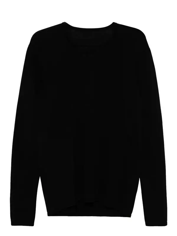 LABEL UNDER CONSTRUCTION Crew-neck Long Sleeves T-shirt - Black