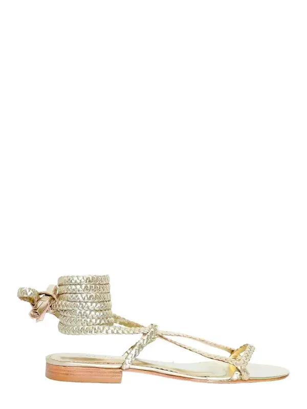 STUDIO CHOFAKIAN Tresse Sandals - Gold