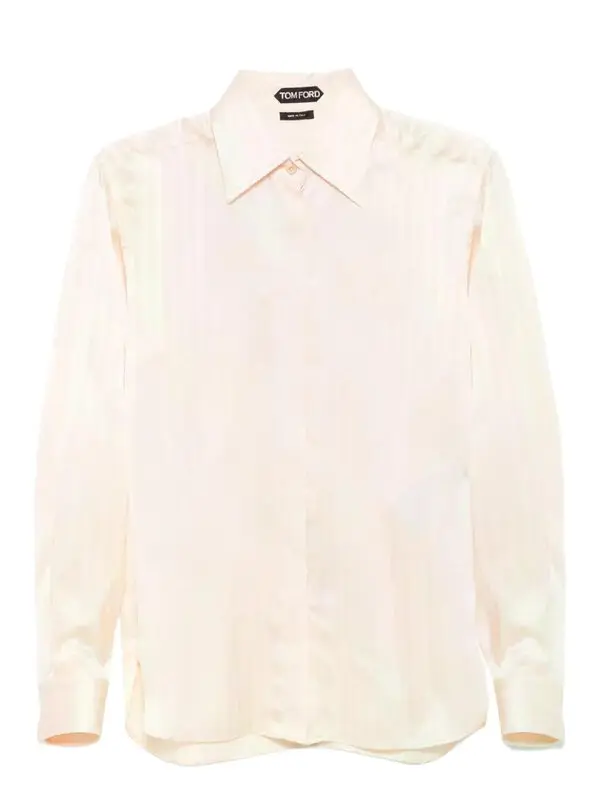 TOM FORD Silk Button-down Shirt - Orange