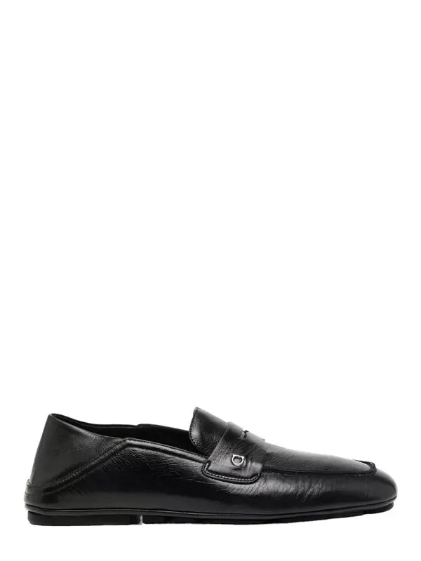 FERRAGAMO Leather Loafers - Black