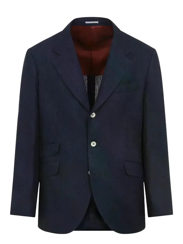 Brunello Cucinelli Linen Blazer - Blue