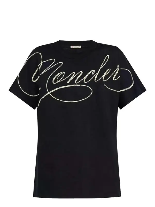 Moncler Embroidered Logo T-shirt - Blue