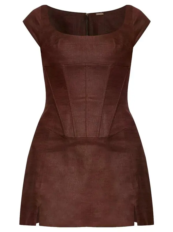 Cult Gaia Mickie Mini Dress - Brown