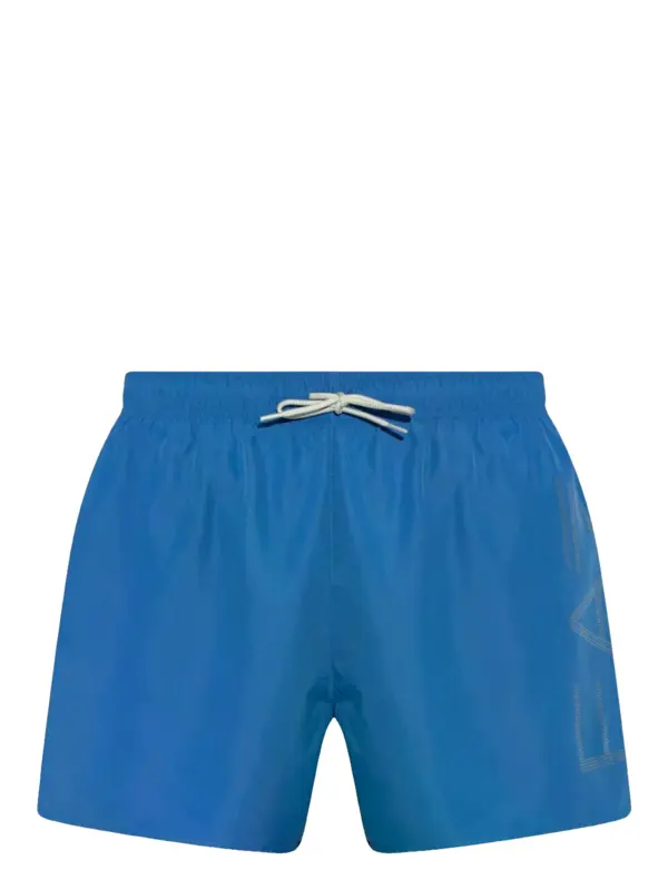 Emporio Armani Logo-print Swim Shorts - Blue
