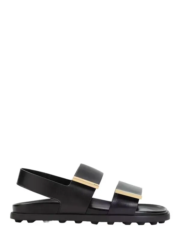 TOD'S Leather Sandals - Black