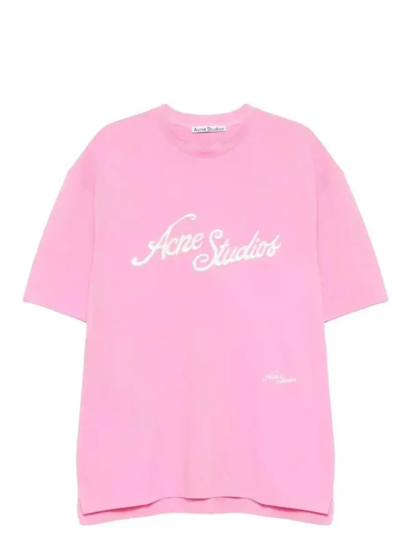 Acne Studios Logo-embroidered T-shirt - Pink