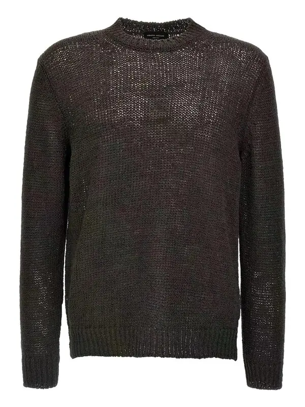 ROBERTO COLLINA Knitted Sweater - Brown