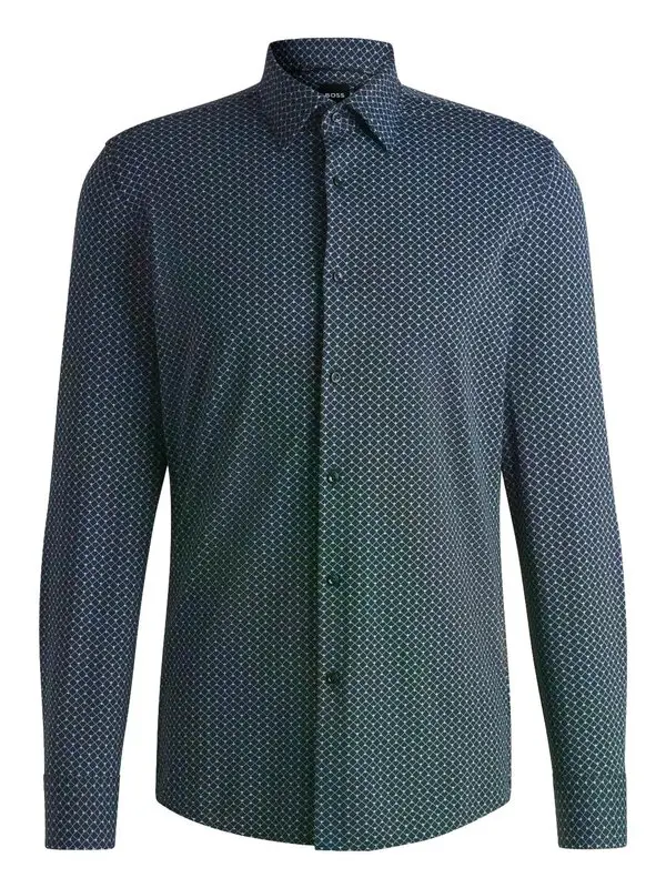 BOSS Patterned Shirt - Blue