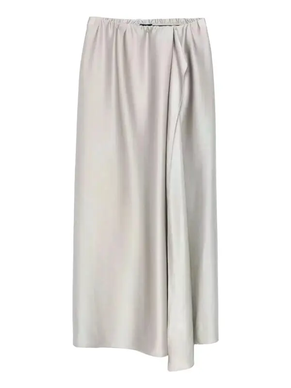 Giorgio Armani Silk Maxi Skirt - Grey