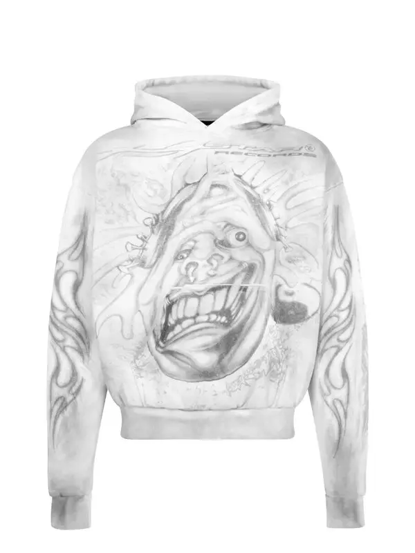 HELLSTAR Records Graphic Hoodie - White