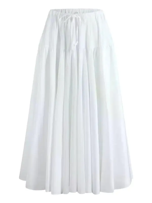 Patou Organic Cotton Maxi Skirt - White