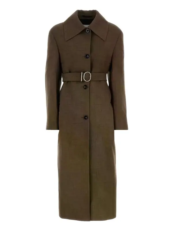 JIL SANDER Belted Coat - Brown