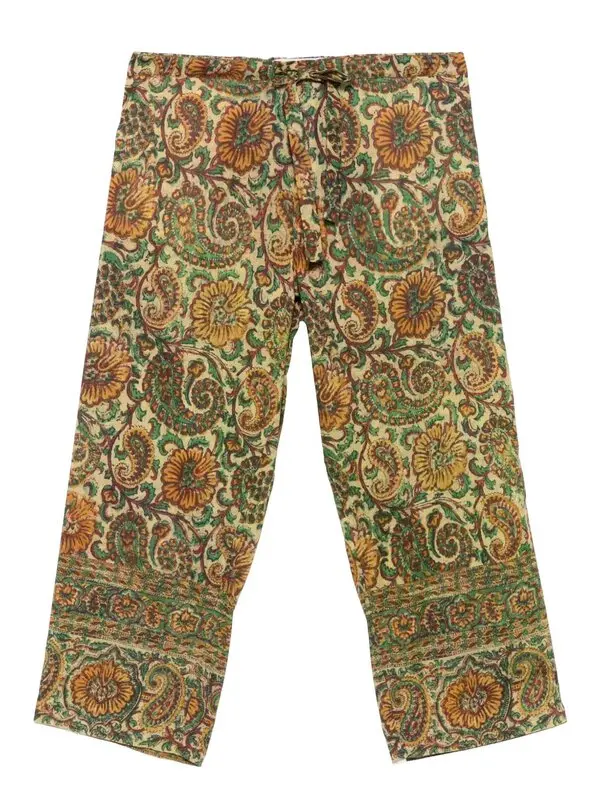Valentino Garavani Paisley-print Trousers - Green