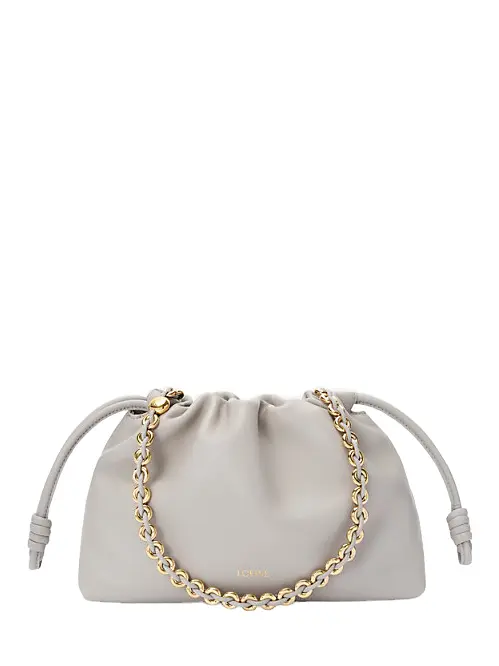Loewe Flamenco Medium Shoulder Bag - Shell Grey