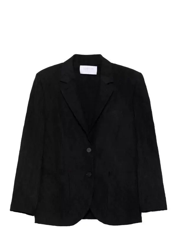 Harris Wharf London Crinkled-finish Blazer - Black