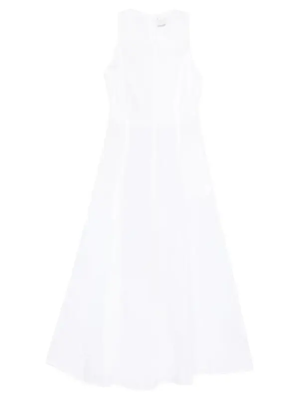 Eleventy Linen Midi Dress - White