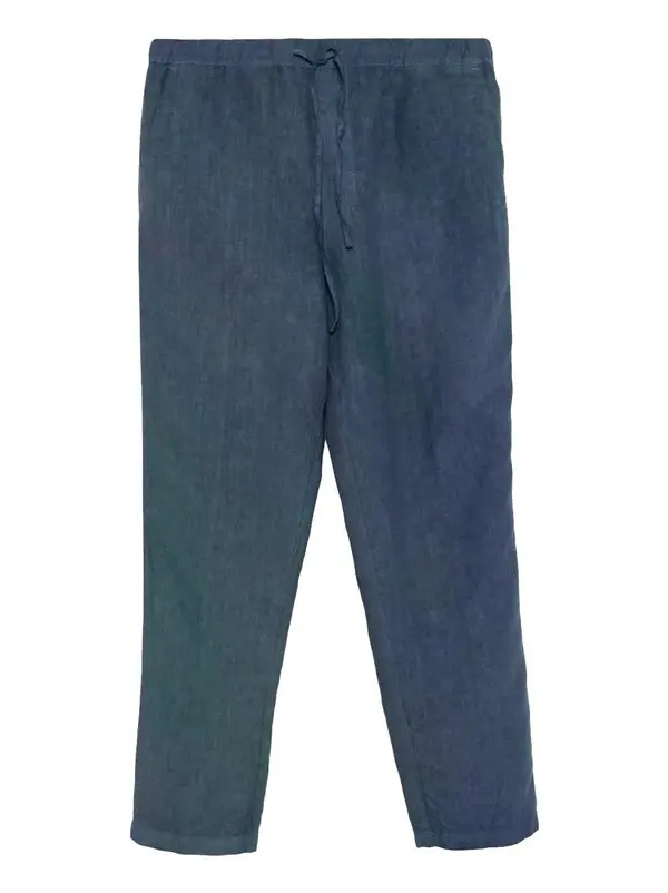 120% Lino Linen Trousers - Blue