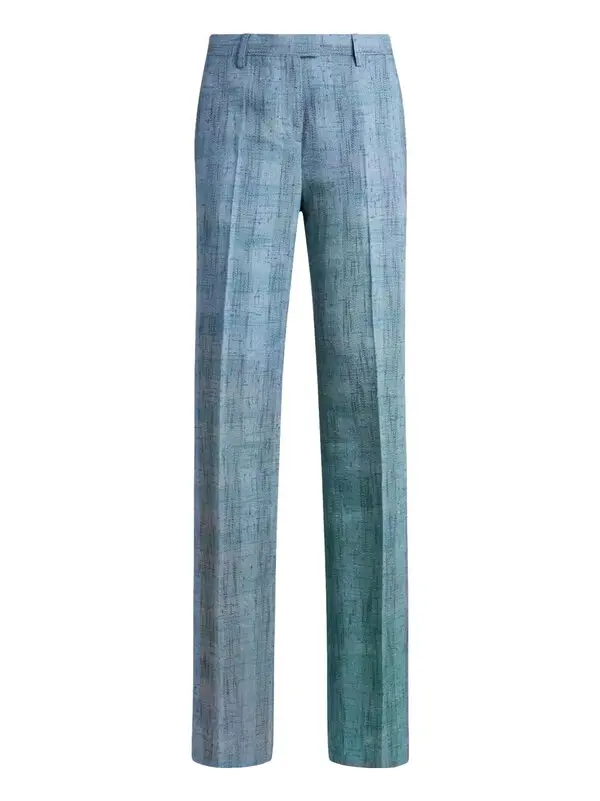 Etro Slub-textured Trousers - Blue
