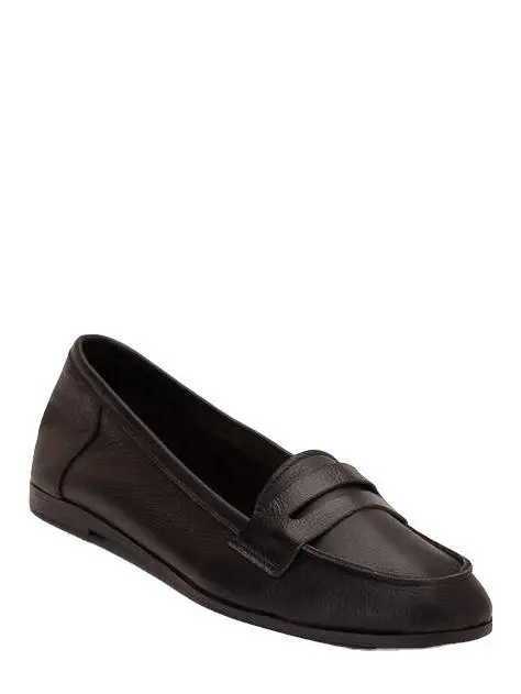 FOREVER & ALWAYS SHOES Dorothy Leather Loafer - Black Leather