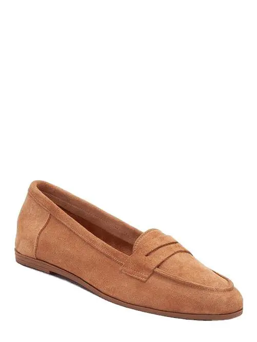 FOREVER & ALWAYS SHOES Dorothy Leather Loafer - Camel Suede Leather